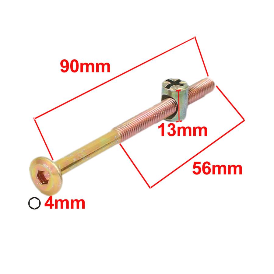 uxcell 六角穴付きボルト ナット付き 継手 金属 M6 x 90mm 家具備品 ブロンズトーン 10個入り :a16080100ux0092:ソウテン3号店 - 通販 - Yahoo ...