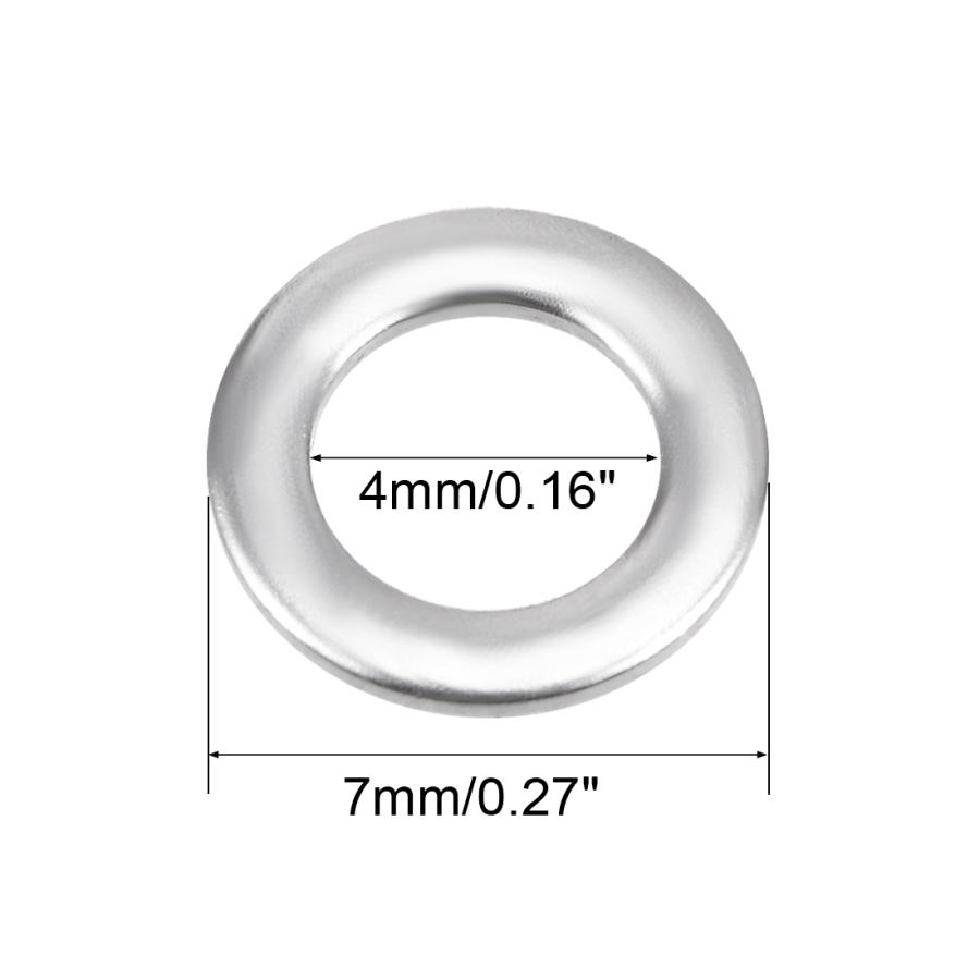 uxcell フラットワッシャー 平座金 7mm x 4mm x 0.8mm 304 ステンレススチール スクリューボルト用 100個入り :a18110300ux0054:ソウテン3号店 ...