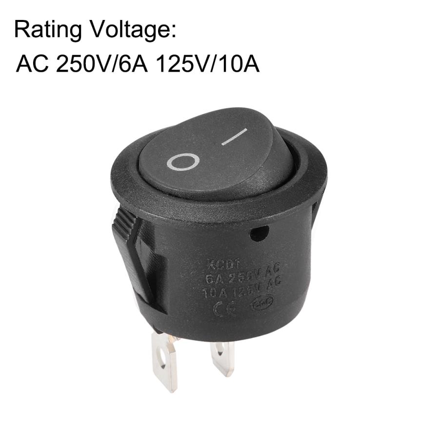 uxcell ロッカースイッチ プラスチック製 ブラック ボートトグルスイッチ 2ピン ON/OFF AC250V/6A 125V/10A 2個入り : ソウテン3号店 - 通販 ...