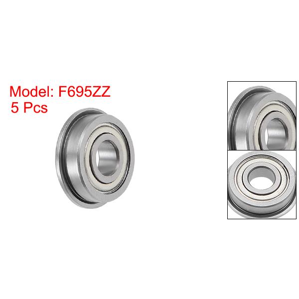 uxcell フランジボールベアリング F695ZZ 5x13x4mm シールドクロームベアリング ダブルシール 5個入り : ソウテン3号店 - 通販 - Yahoo!ショッピング