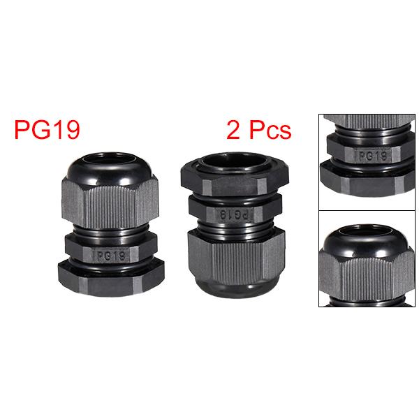 uxcell PG19 ケーブルグランド ケーブルコネクタ 防水プラスチックジョイント 調整可能なロックナット 12mm-15mm直径ワイヤー ...