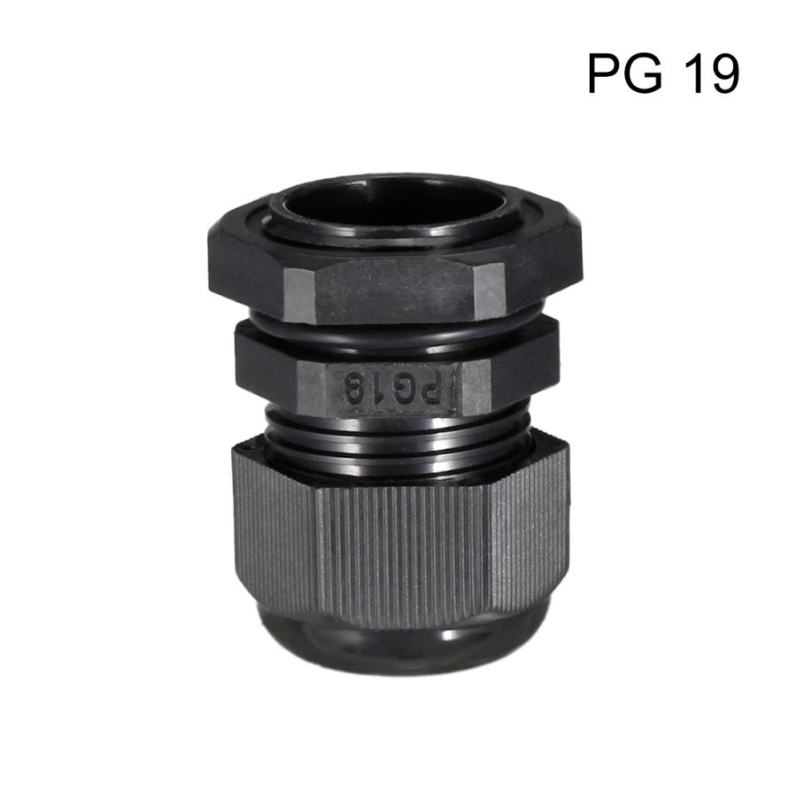 uxcell PG19 ケーブルグランド ケーブルコネクタ 防水プラスチックジョイント 調整可能なロックナット 12mm-15mm直径ワイヤー ...