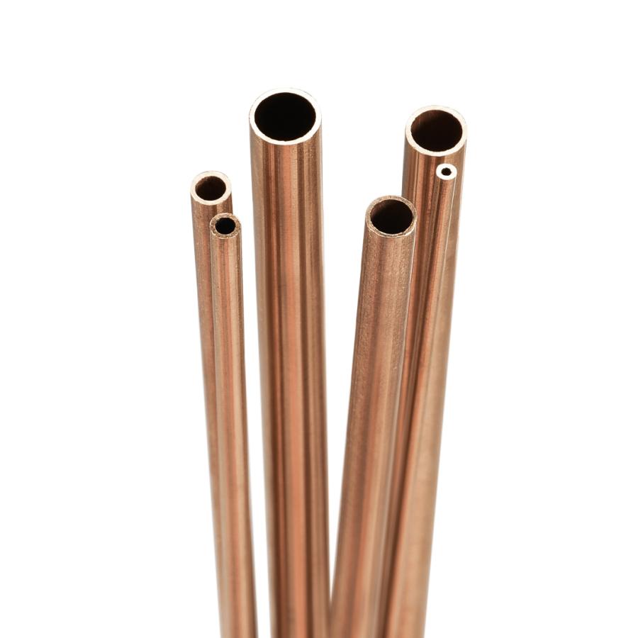 uxcell 銅管 2mm 3 mm 4mm 5mm 6mm 7mm外径x0.5mm壁厚さ 300mm長さ シームレスラウンドパイプチューブ 6パック :a20081800ux0071:ソウ ...