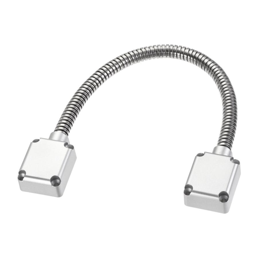 uxcell フレキシブルドアループワイヤープロテクタースリーブ エンド付き ステンレス鋼 波形パイプ 400 mmx9.5 mm : ソウ ...