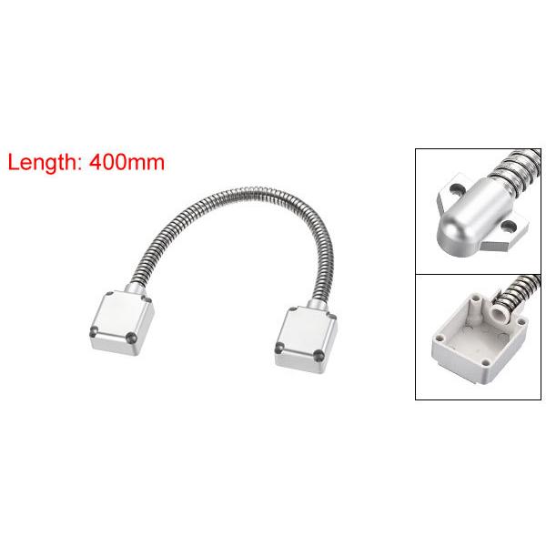 uxcell フレキシブルドアループワイヤープロテクタースリーブ エンド付き ステンレス鋼 波形パイプ 400 mmx9.5 mm : ソウ ...