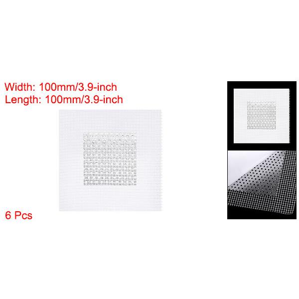 uxcell アルミ壁修理パッチ 自己粘着グラスファイバーメッシュ 亜鉛メッキプレート上 100 mmx100 mm 6個 ...