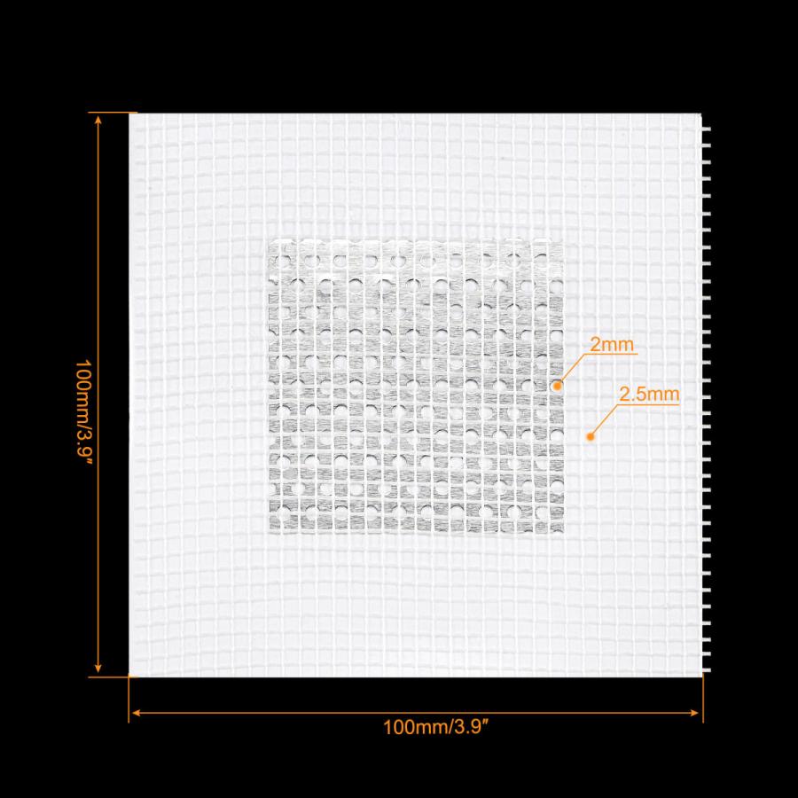 uxcell アルミ壁修理パッチ 自己粘着グラスファイバーメッシュ 亜鉛メッキプレート上 100 mmx100 mm 6個 ...