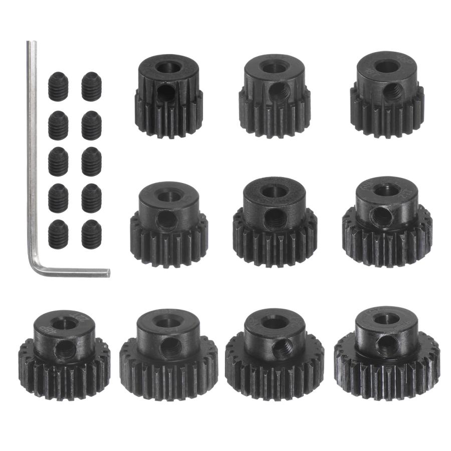 uxcell 48P硬化ピニオンモーターギアセット 16T-25T 3.175mmRCモーターシャフト用 48ピッチギア 10個 : ソウテン3号店 - 通販 - Yahoo!ショッピング