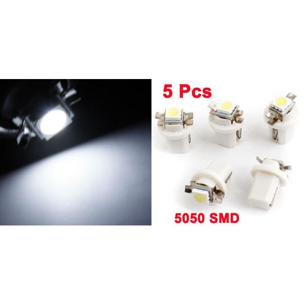 uxcell LEDバルブ 自動車用インジケータ ダッシュボードライト電球 T5 B8.5 5050 SMD LED ホワイト 5個入り : ソウテン - 通販 - Yahoo!ショッピング