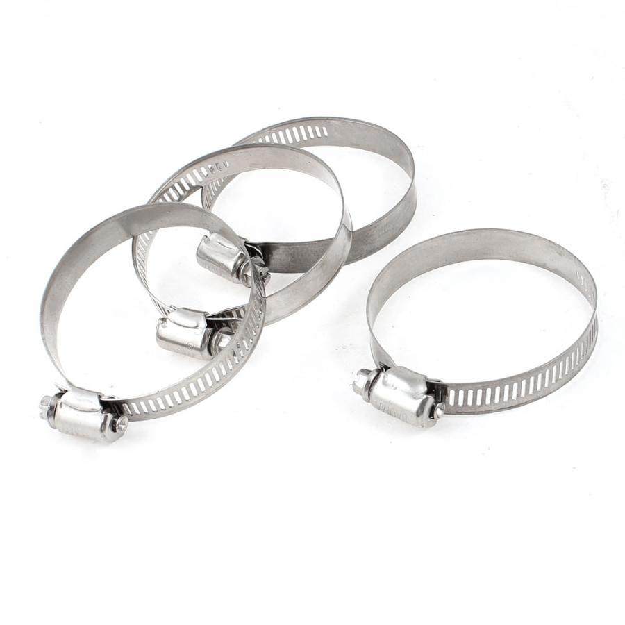 uxcell ホースクランプ ホースバンド 44-67mmレンジ 12mmバンド幅 メタル材質 パイプホースクランプ 4個入り : ソウテン ...