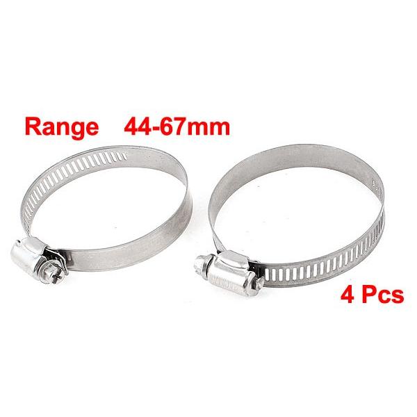 uxcell ホースクランプ ホースバンド 44-67mmレンジ 12mmバンド幅 メタル材質 パイプホースクランプ 4個入り : ソウテン ...