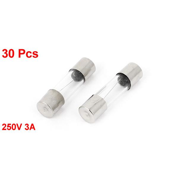 uxcell ガラス管ヒューズ 250V 3A F3AL250V クイックファストブロー カートリッジ ガラスヒューズ 5 mmx20 mm ...