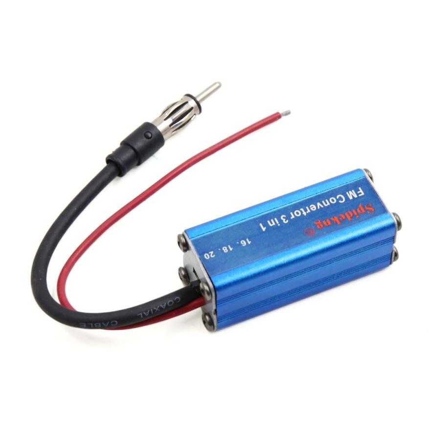 uxcell 車用FMコンバータ 自動車用 アルミニウム合金 FM帯域周波数拡張コンバータ ブルー 3 イン 1 : ソウテン - 通販 - Yahoo!ショッピング