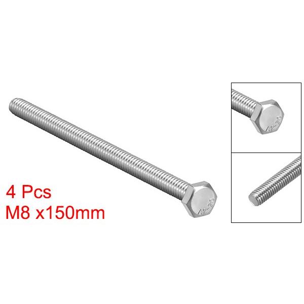 uxcell 六角ボルト ナットボルトアソートメントセット M8 x 150mm 304ステンレス鋼 4個入り : ソウテン - 通販 - Yahoo!ショッピング