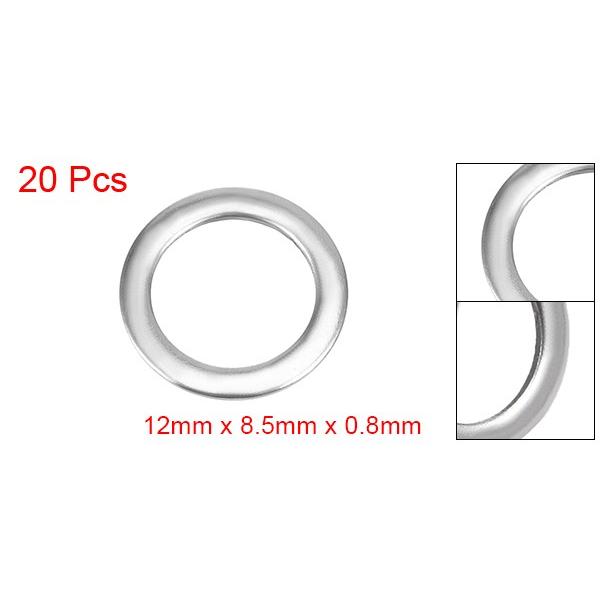 uxcell フラットワッシャー 平座金 12mm x 8.5mm x 0.8mm 304 ステンレススチール スクリューボルト用 20個入り : a18110300ux0067 : ソウテン ...