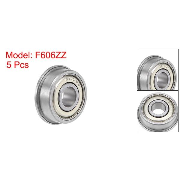 uxcell フランジボールベアリング F606ZZ 6x17x6mm シールドクロームベアリング ダブルシール 5個入り : ソウテン ...