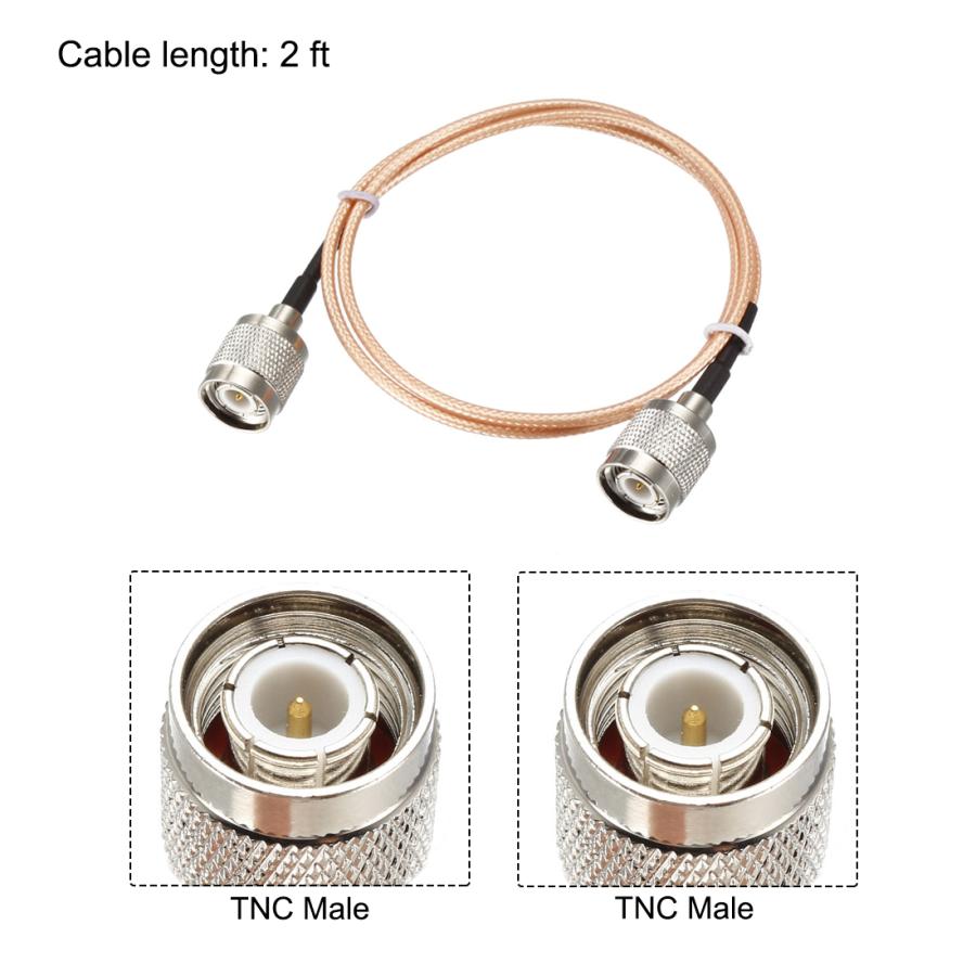 uxcell RG316 RF同軸ケーブル TNCオス-TNCオス ピグテールケーブル 0.6 M : ソウテン - 通販 - Yahoo!ショッピング