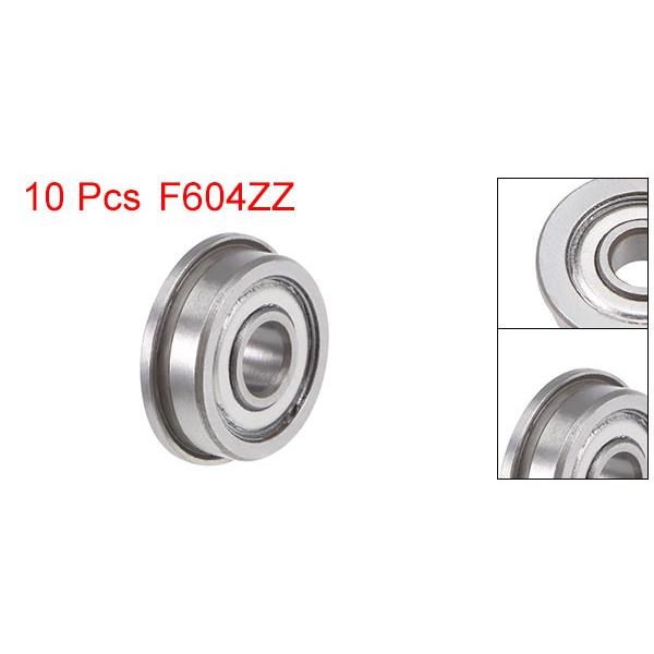 uxcell クロム鋼軸受 シングル行 F606 F608フランジ玉軸受 通常の精度 マイクロモーター用 F604ZZ (10個） : ソウ ...