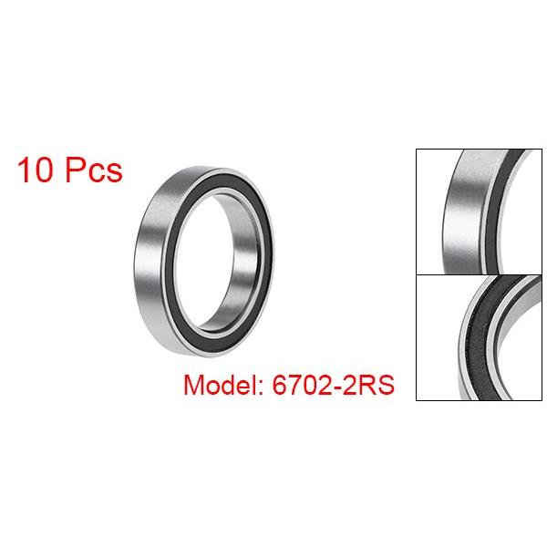 uxcell 6702-2RS深溝ボールベアリング クロム鋼製 ダブルシール Z2 15mm x 21mm x 4mm 10個入り :a19101000ux0361:ソウテン - 通販 ...