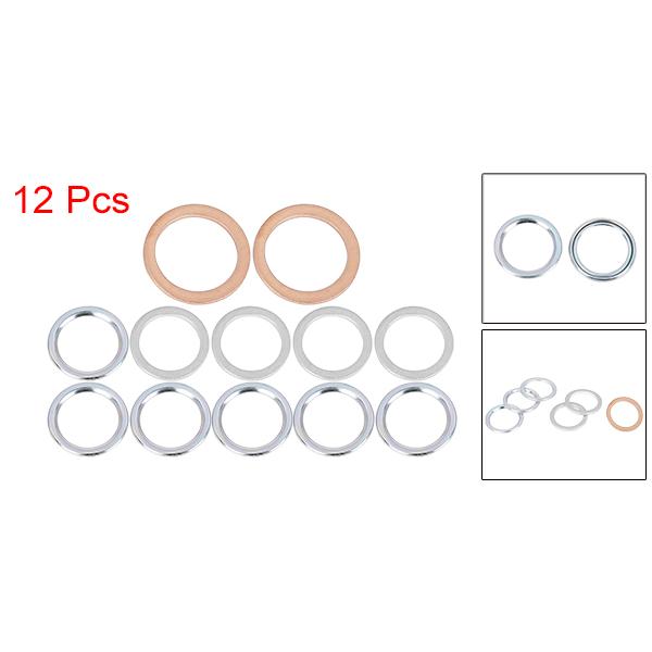 X AUTOHAUX オイルドレンプラグガスケット オイルドレンフィッティング Toyota用 12157-10010用 12個 ...