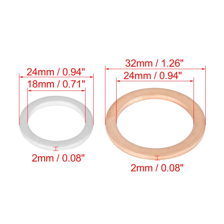 X AUTOHAUX オイルドレンプラグガスケット オイルドレンフィッティング Toyota用 12157-10010用 12個 ...