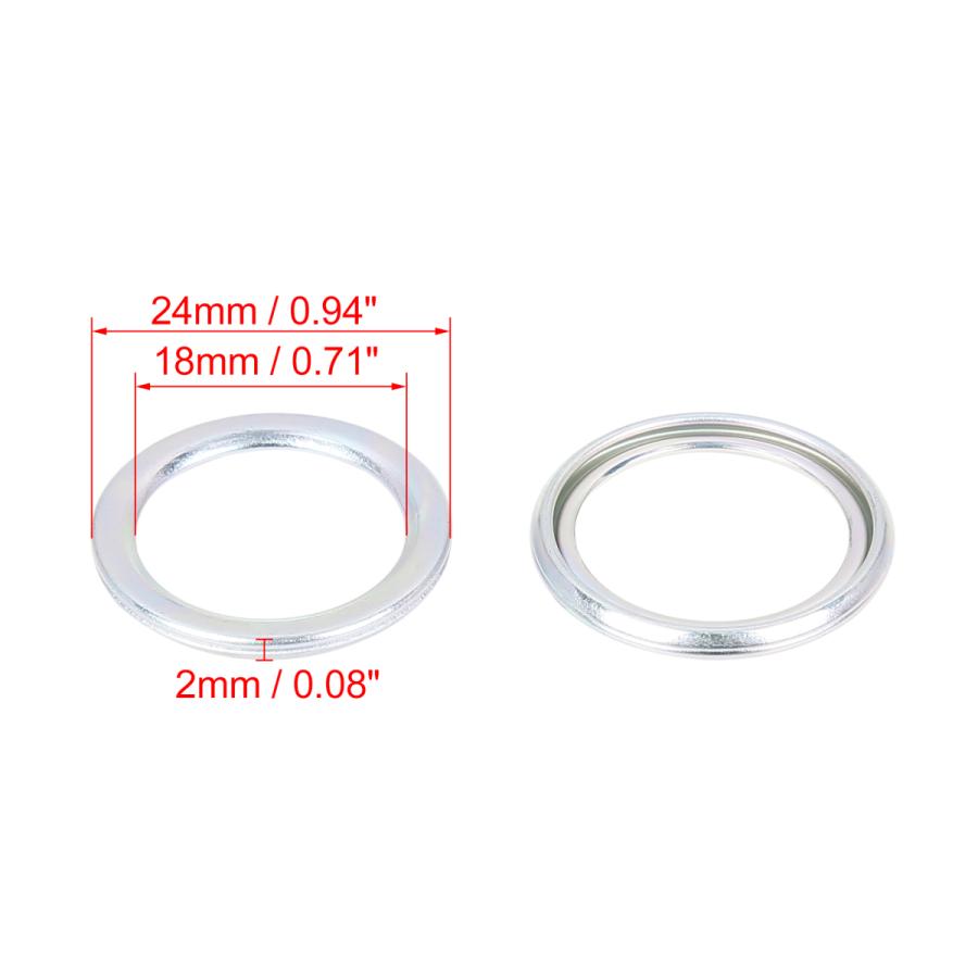 X AUTOHAUX オイルドレンプラグガスケット オイルドレンフィッティング M18 Toyota用 12157-10010用交換品 10個 ...