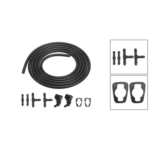 X AUTOHAUX フロントガラスウォッシャーノズル 2 mフロントガラスウォッシャーホース 7C3Z17603A 2個コネクタ置き換え ...