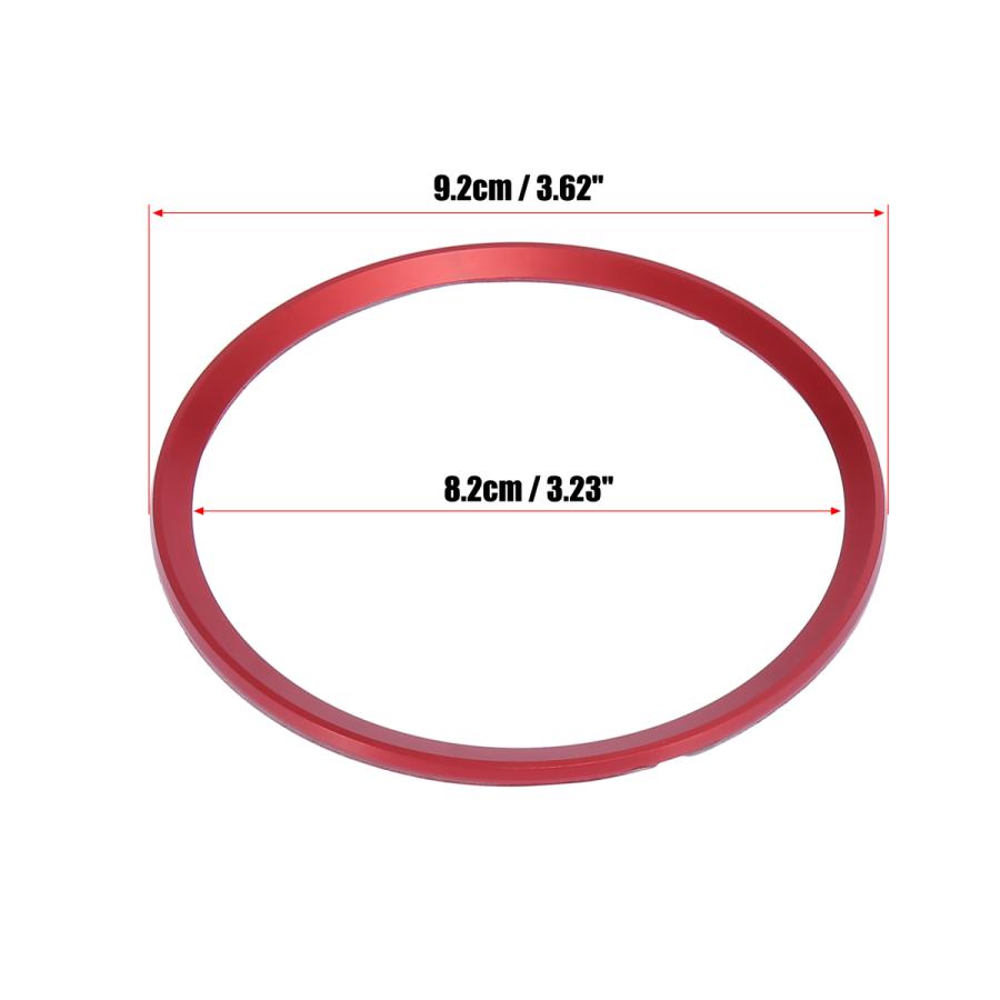 X AUTOHAUX 車ステアリングホイールのデカール装飾 ステッカーカバートリム Audi用 2012-2016用 レッド ...