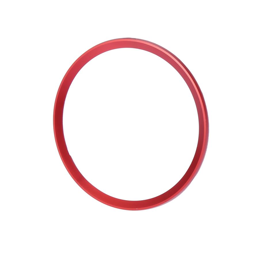 X AUTOHAUX 車ステアリングホイールのデカール装飾 ステッカーカバートリム Audi用 2012-2016用 レッド ...