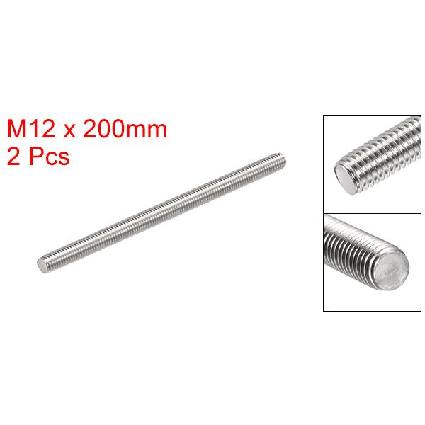 uxcell フルスレッドロッド 304ステンレス鋼 右ねじ M12 x 200 mm 2個 : ソウテン - 通販 - Yahoo!ショッピング