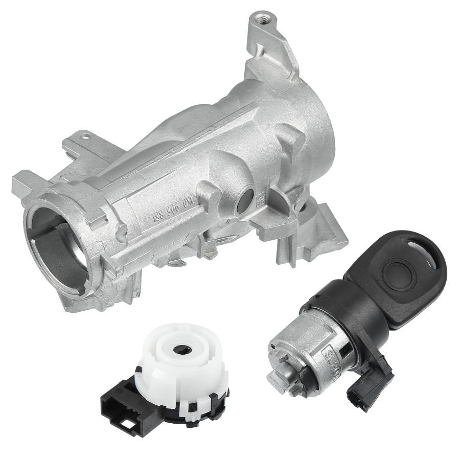 uxcell 点火スイッチステアリングロックシリンダー キー付き 1K0905851B 点火スタータースイッチ VWに対応 1セット : ソウ ...