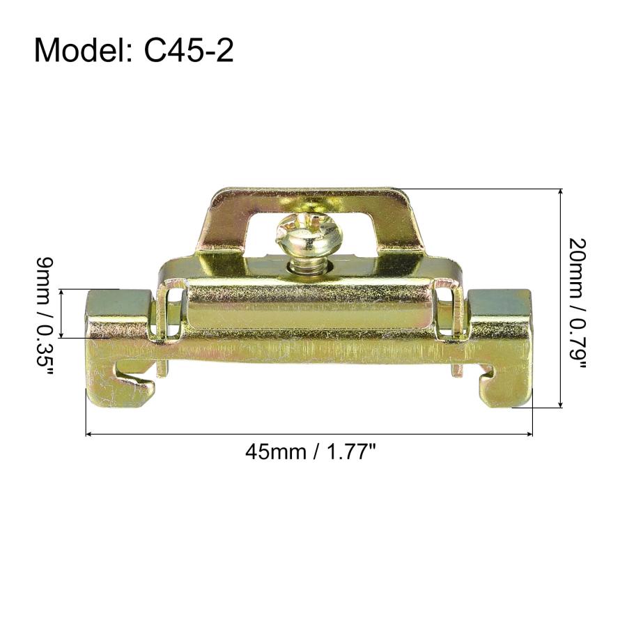 uxcell DINレールマウント端子台 エンドストッパー ネジ式クランプ 金属 C45-2 50個 : ソウテン - 通販 - Yahoo!ショッピング