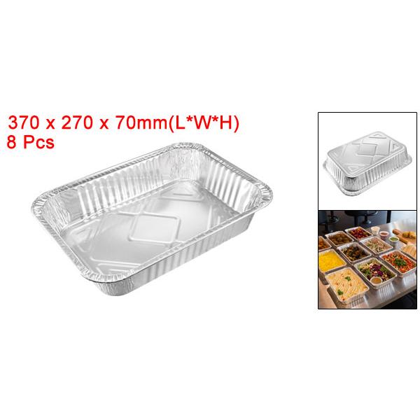 uxcell アルミホイルパン 使い捨てトレー容器 キッチン 焙煎 ベーキング 調理用 370mm x 270mm 4900ml 8個 :a22050300ux0300:ソウテン - 通販 ...