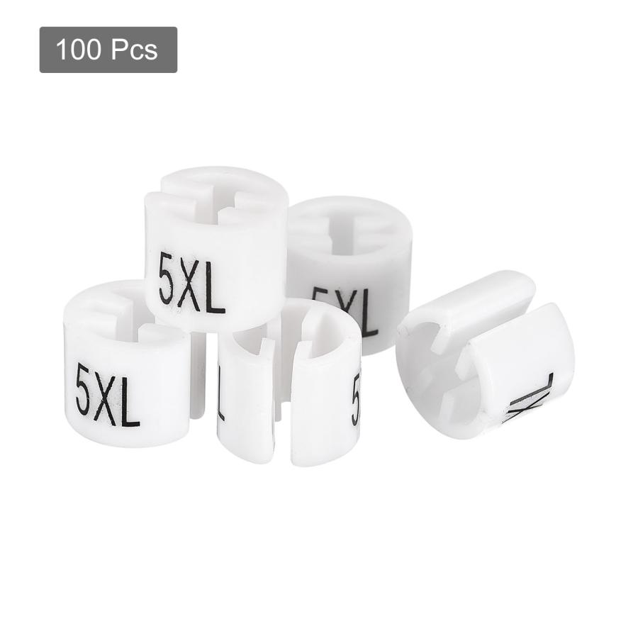 uxcell 洋服ハンガーマーカー 5XLサイズタグ 3.5 mmロッド 衣料品のカラーコーディング用 ホワイト 100個入り : ソウテン - 通販 - Yahoo!ショッピング