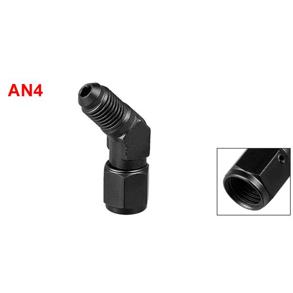 uxcell X AUTOHAUX 車の燃料ホース継手アダプター AN4オス-メス 45度 エルボスイベル ホース継手アルミニウム合金 ブラック : a22062800ux0061 : ソウ ...