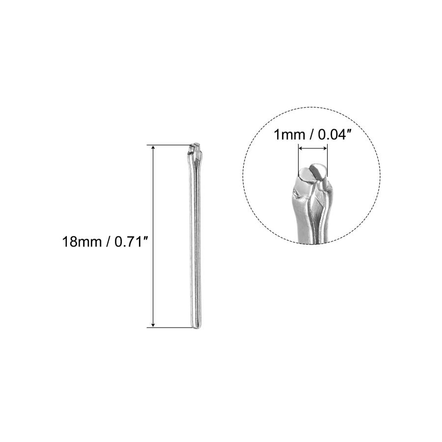 uxcell 時計バンドリンクコッターピン 時計ストラップバースプリットピン 18mm長さ 1mmコッターピン径 ステンレス鋼 15枚 : ソウテン - 通販 - Yahoo!ショッピング