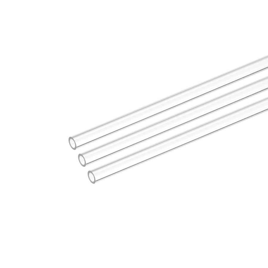 uxcell プラスチックパイプ 硬質ポリカーボネート ラウンドチューブ 4mm内径 6mm外径 425mm高さ インパクト 照明、モデル 3 ...