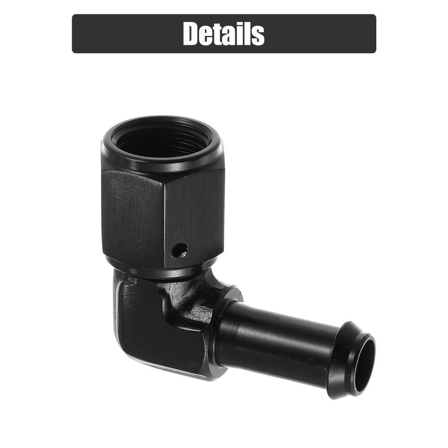 uxcell 車の燃料ホースフィッティングアダプター 90° メス AN6‐9.5mm スイベルホースバーブフィッティング アルミニウム合金 ブラック : ソウテン - 通販 - Yahoo ...