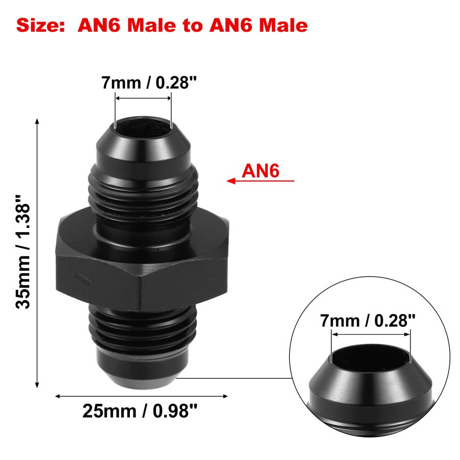 uxcell AN6オス-AN6オスユニオン フレアレジューサーフィッティングアダプター フレアレジューサーホース継手 アルミ合金 4個入り : ソウテン - 通販 - Yahoo!ショッピング
