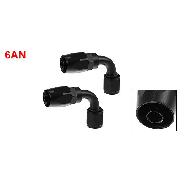 uxcell 6ANメス燃料ホース継手アダプター 90度 AN6スイベルホースバーブ継手 アルミニウム合金 ブラック 2個 : ソウテン - 通販 - Yahoo!ショッピング
