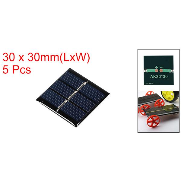 uxcell ミニソーラーパネルセル 1.5V 60mA 0.09W 30 mmx30 mm DIY電力プロジェクト用 5個 : ソウテン ...