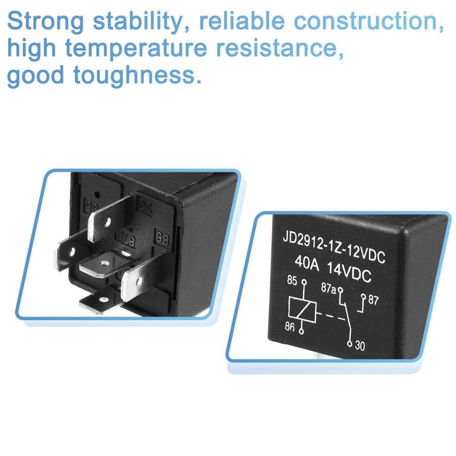 uxcell 車のリレー SPSTモデル JD2912-1H-12VDC 40A 14VDC 5ピン 12V 自動車用リレースイッチ 2個 : ソウテン - 通販 - Yahoo!ショッピング