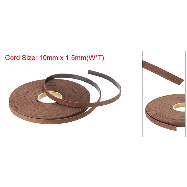 uxcell レザーコード 10M 10mm フラット PU スエードスレッドストリング 財布 ハンドバッグ 靴ひも DIY工芸品 1ロール : ソウテン - 通販 - Yahoo!ショッピング