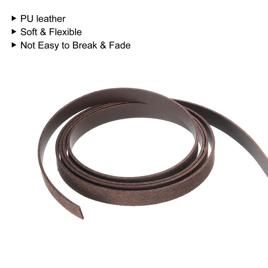 uxcell レザーコード 10M 10mm フラット PU スエードスレッドストリング 財布 ハンドバッグ 靴ひも DIY工芸品 1ロール : ソウテン - 通販 - Yahoo!ショッピング