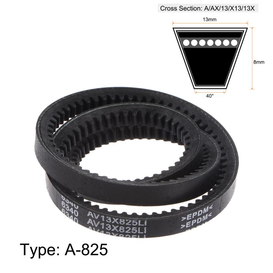 uxcell AX32.1/2(13x825Li)Vベルト AXセクションドライブ ロー側ベルト EPDM パワー伝送用 内長さ825mm ...