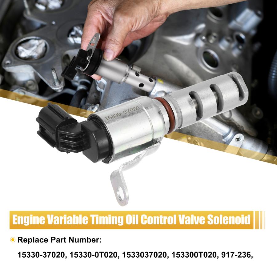 uxcell エンジン可変バルブタイミング VVT コントロールソレノイド 15330-37020 15330-0T020 Scionに対応 ...