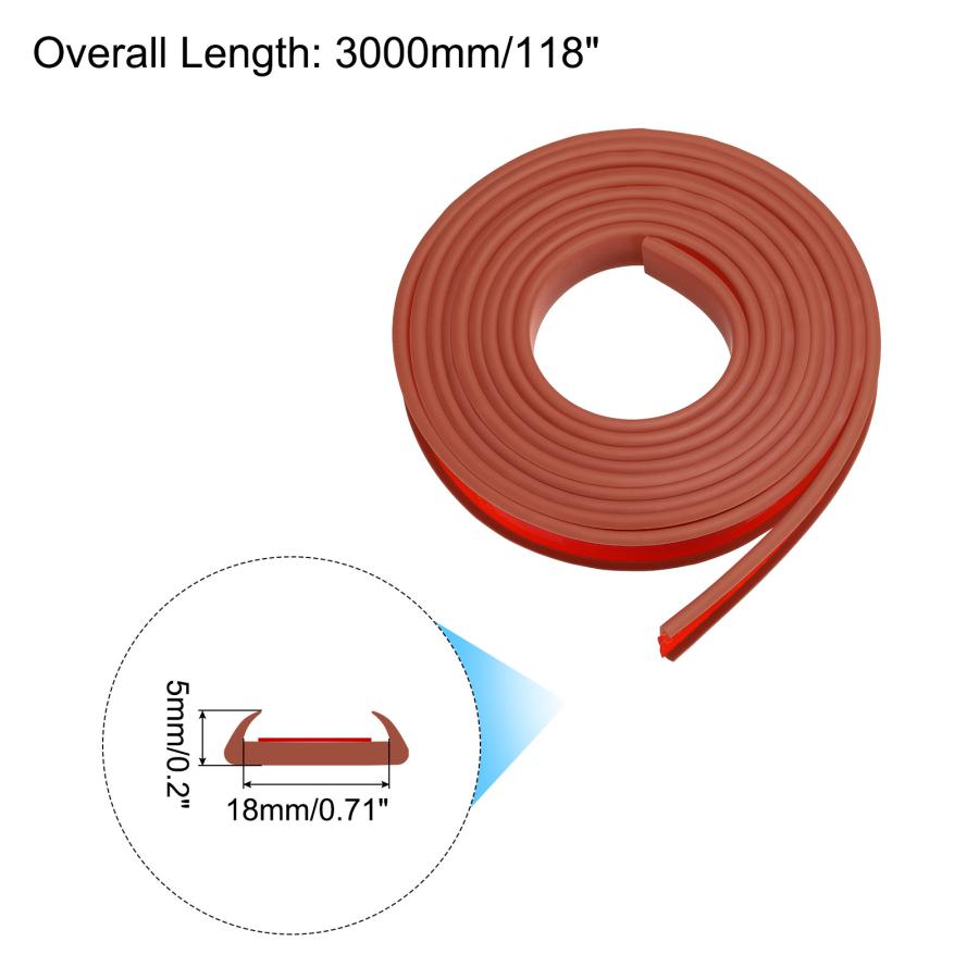 uxcell U字型家具エッジバンディング 3M 自己接着 柔軟 エッジングトリム 5x18mm TPEエッジガード キャビネット家具修理修復用 : ソウテン - 通販 - Yahoo!ショッピング