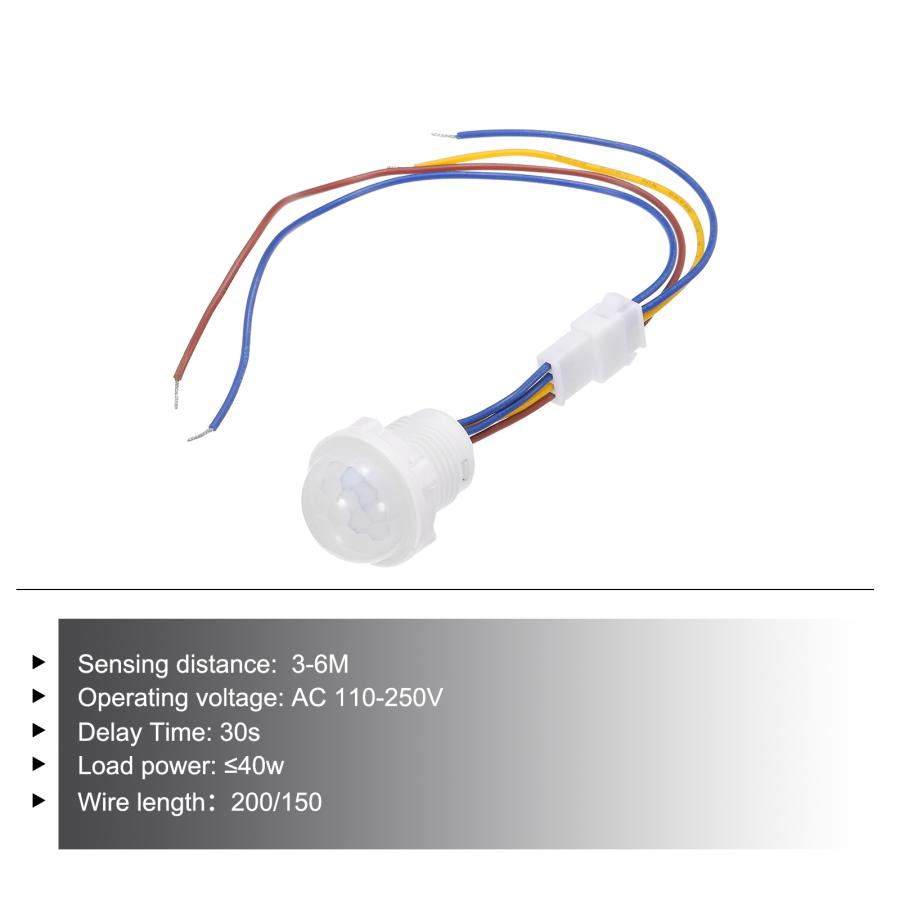 uxcell 人感センサーライトスイッチ 85-265V PIR人感センサー 光センサー付き LEDライト用 : ソウテン - 通販 - Yahoo!ショッピング