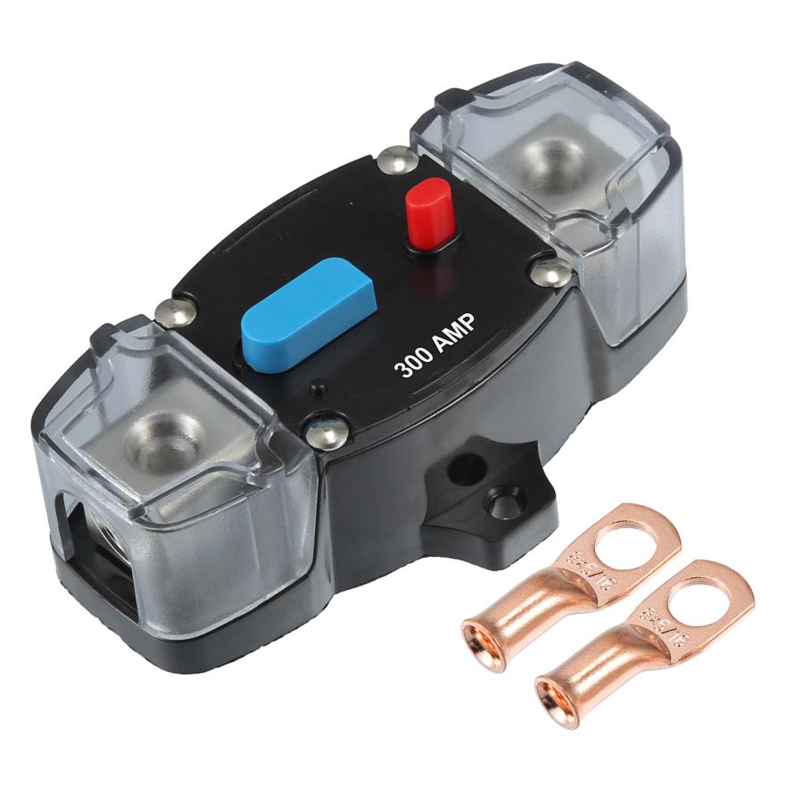xAUTOHAUxサーキットブレーカー 手動リセットスイッチ付き 12V-48V DCヒューズホルダー 2個バッテリー端子付き 300A 1セット : ソウテン - 通販 - Yahoo!ショッピング