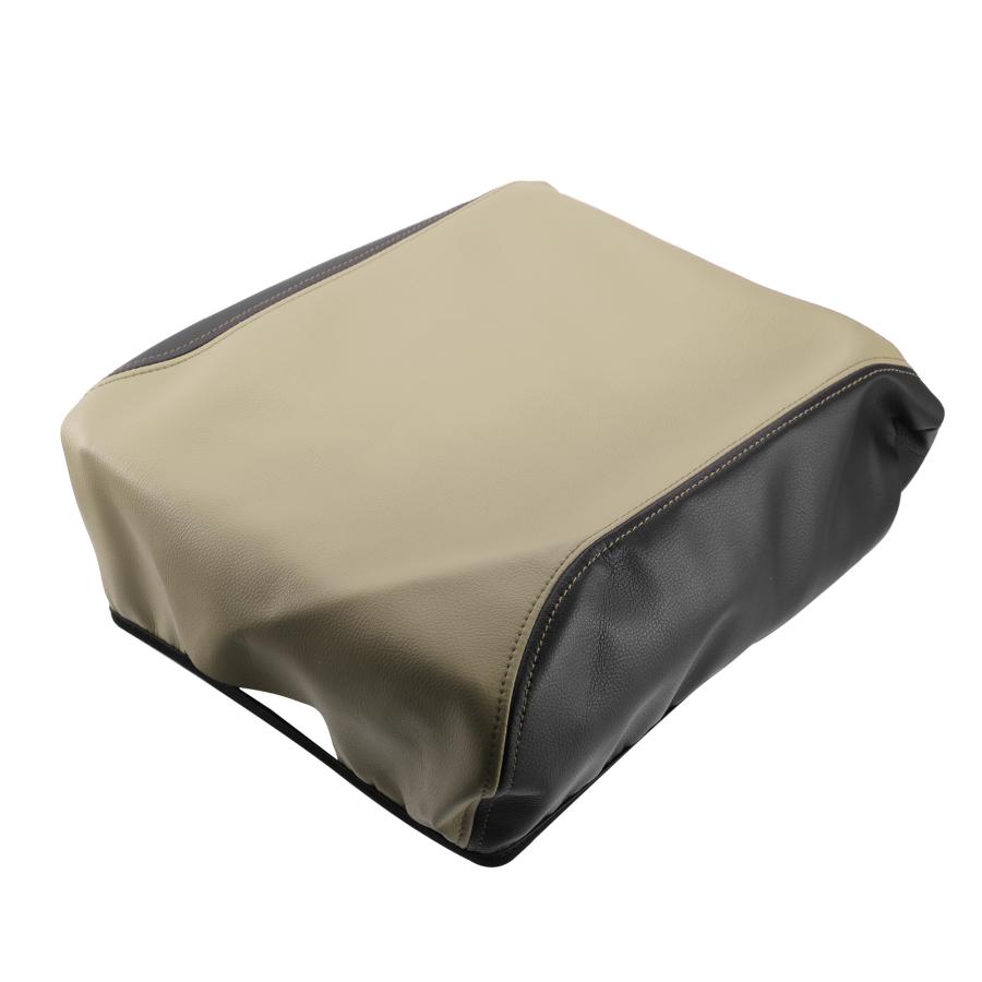 A ABSOPRO カーセンターコンソールパッド 防水 アームレストシートボックスカバープロテクター Fordに対応 ブラック ベージュ ...